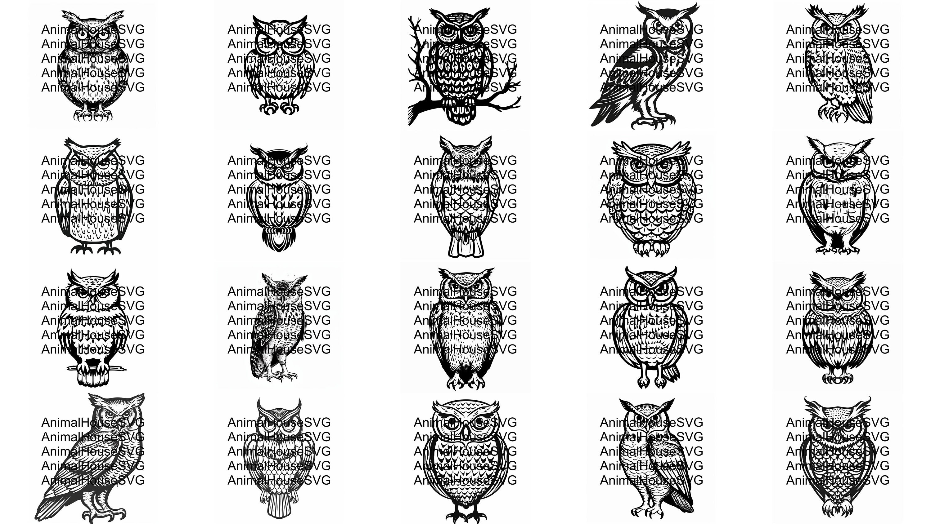 Owl SVG Bundle: 112 Unique Designs for Cricut, CNC (digital Download ...