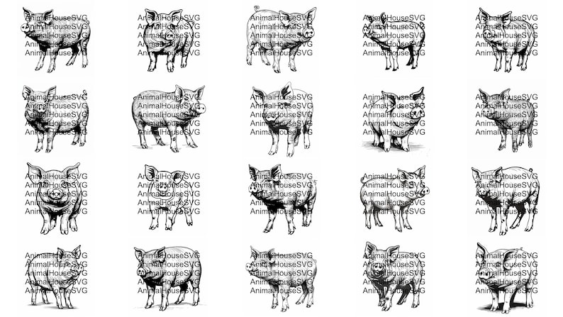 Pig SVG Pack 100+ Unique Designs. SVG, JPG, Cricut Svg, Cnc, Lasercut ...