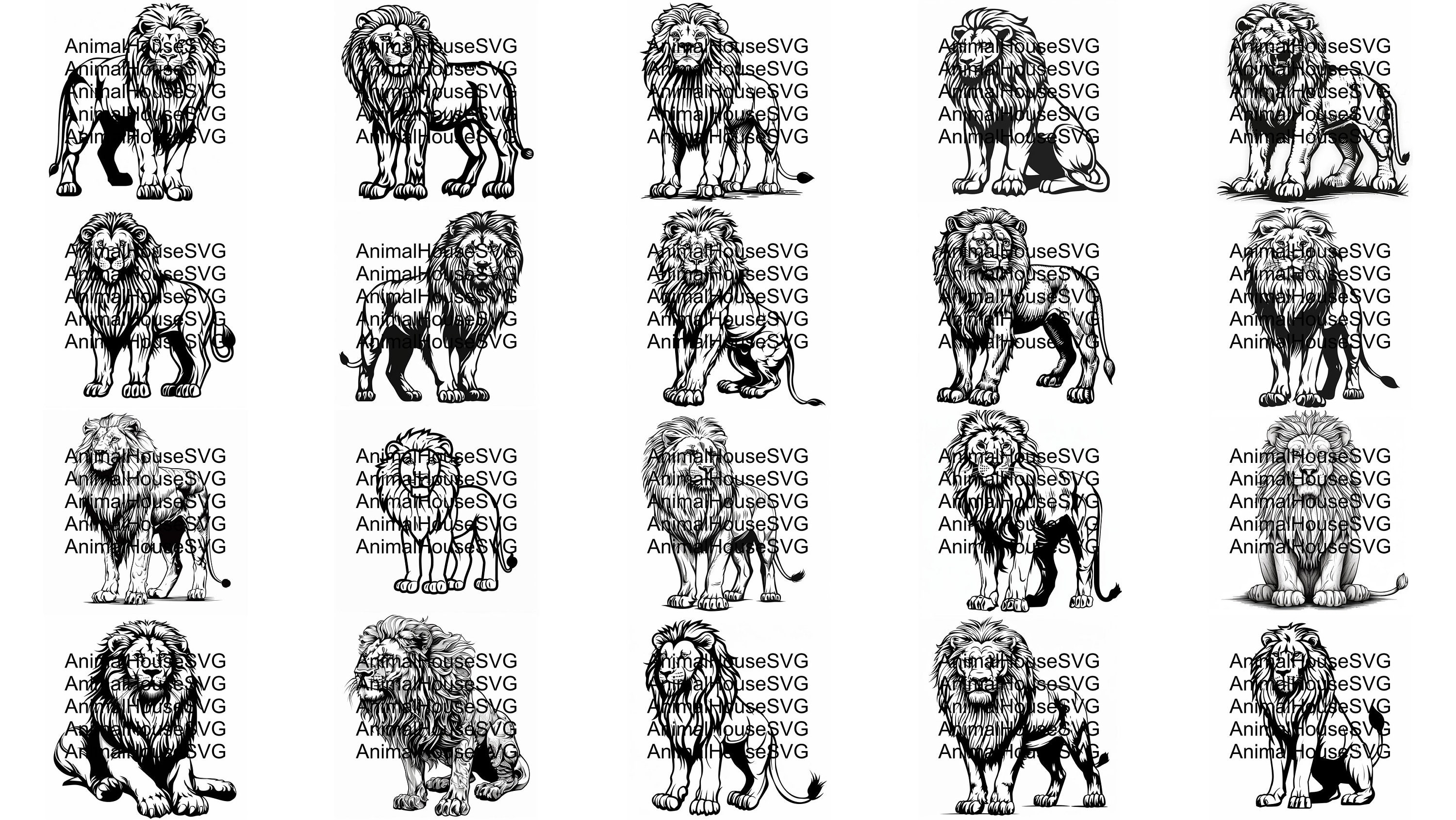 Lion SVG Pack 100+ Unique Designs. SVG, JPG, Cricut Svg, Cnc, Lasercut ...