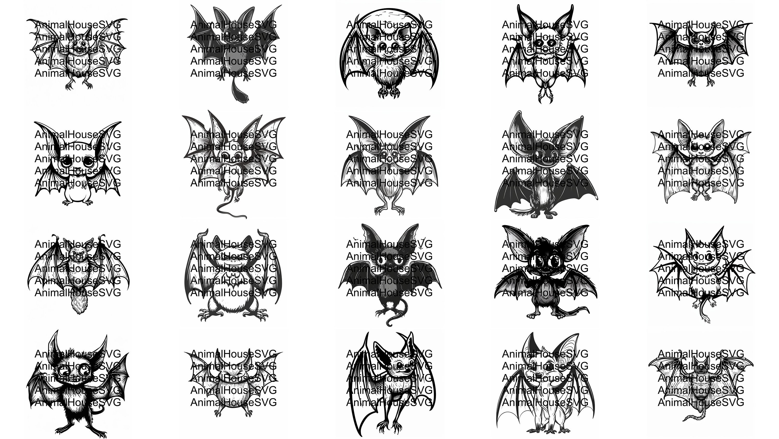 Halloween Bat SVG Pack: 120 Lasercut & Sublimation Designs (digital ...