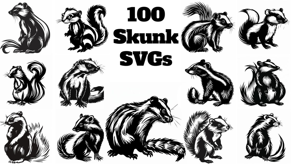 Skunk SVG Bundle: 100+ Unique Designs (digital Download) - Etsy
