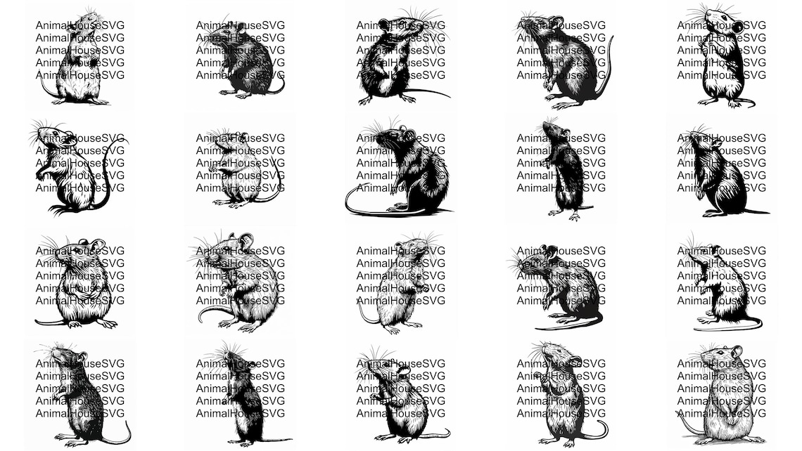 Rat SVG Bundle: 104 Unique Designs for Cricut, CNC (digital Download ...
