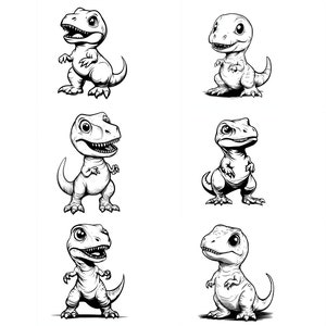 Cute Tyranosaurus Rex SVG Pack 96 Designs. Cute T Rex SVG, Cute ...