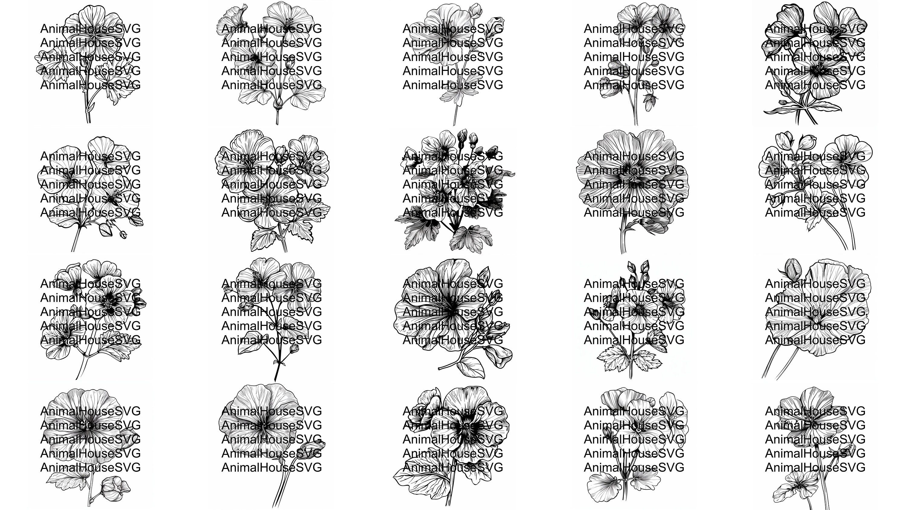 Geranium Flower SVG Pack: 72 Unique Designs (digital Download) - Etsy