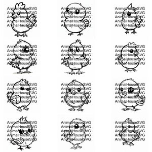 Cute Chicken SVG Pack 116 Designs. Cute Chicken SVG, Cute Chicken PNG ...