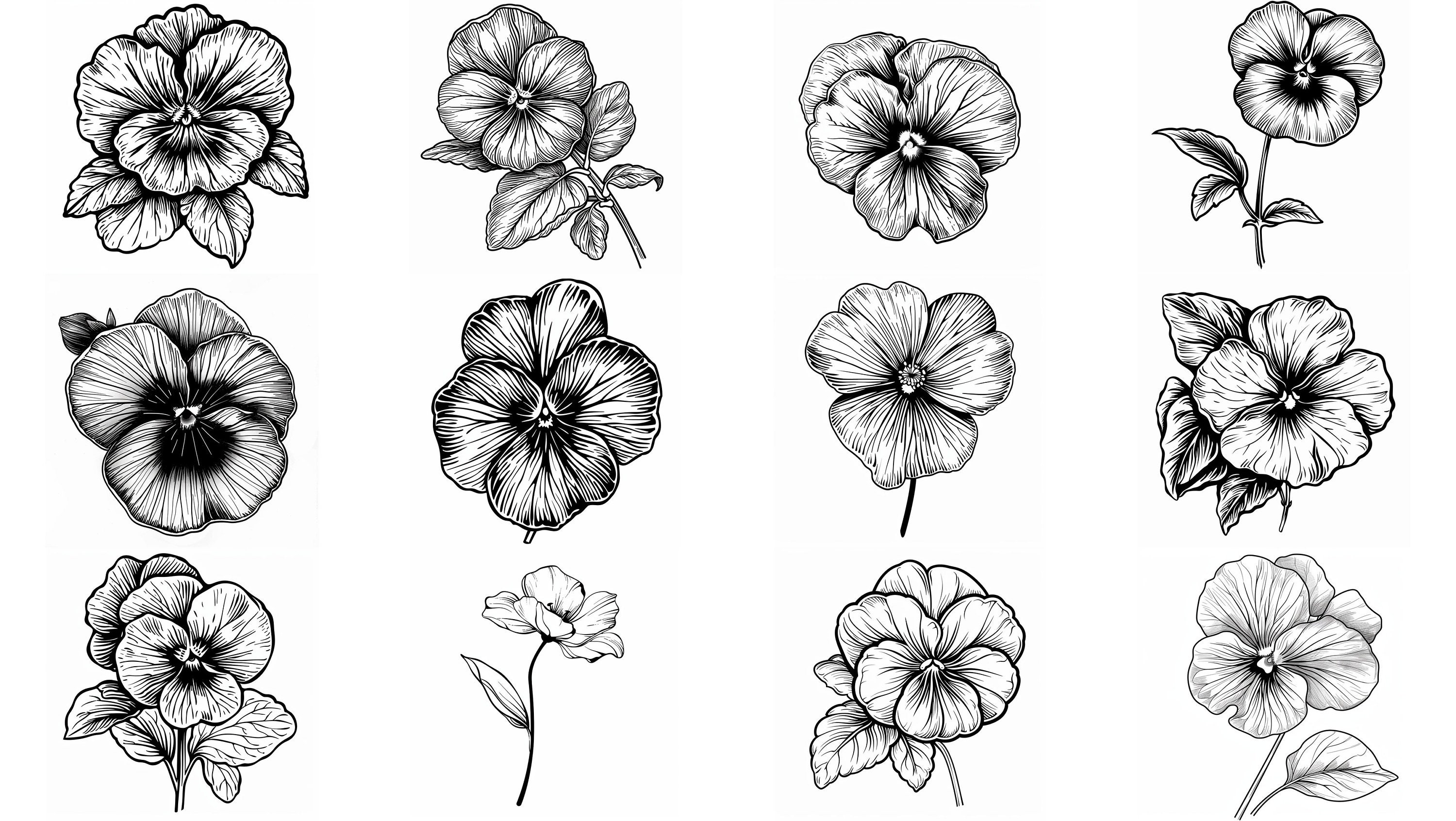 Violet Flower SVG Pack: 96 Unique Designs (digital Download) - Etsy