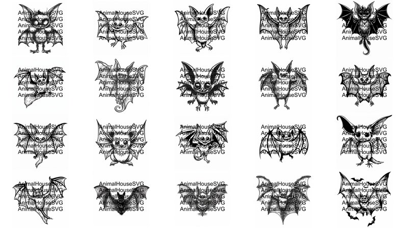 Halloween Bat SVG Pack: 120 Lasercut & Sublimation Designs (digital ...