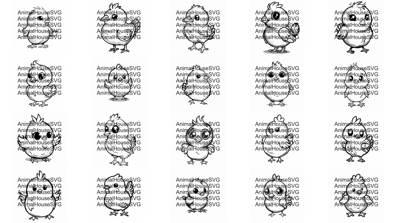 Cute Chicken SVG Pack 116 Designs. Cute Chicken SVG, Cute Chicken PNG ...