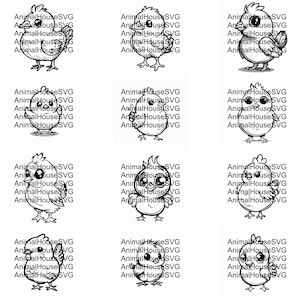 Cute Chicken SVG Pack 116 Designs. Cute Chicken SVG, Cute Chicken PNG ...