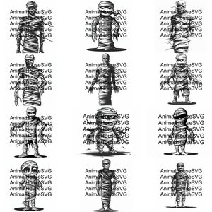 Halloween Mummy SVG Pack 68 Designs. Mummy SVG, Mummy JPG, Mummy ...
