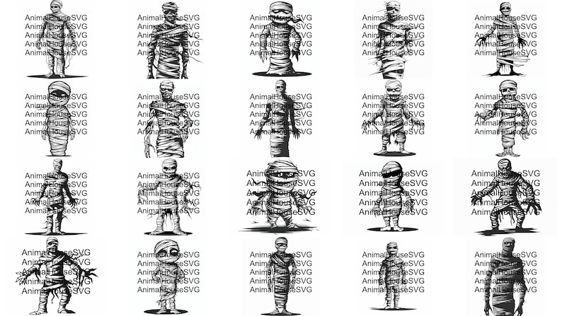 Halloween Mummy SVG Pack 68 Designs. Mummy SVG, Mummy JPG, Mummy ...