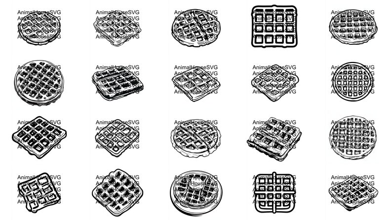Waffle SVG Bundle: 116 Unique Designs (digital Download) - Etsy