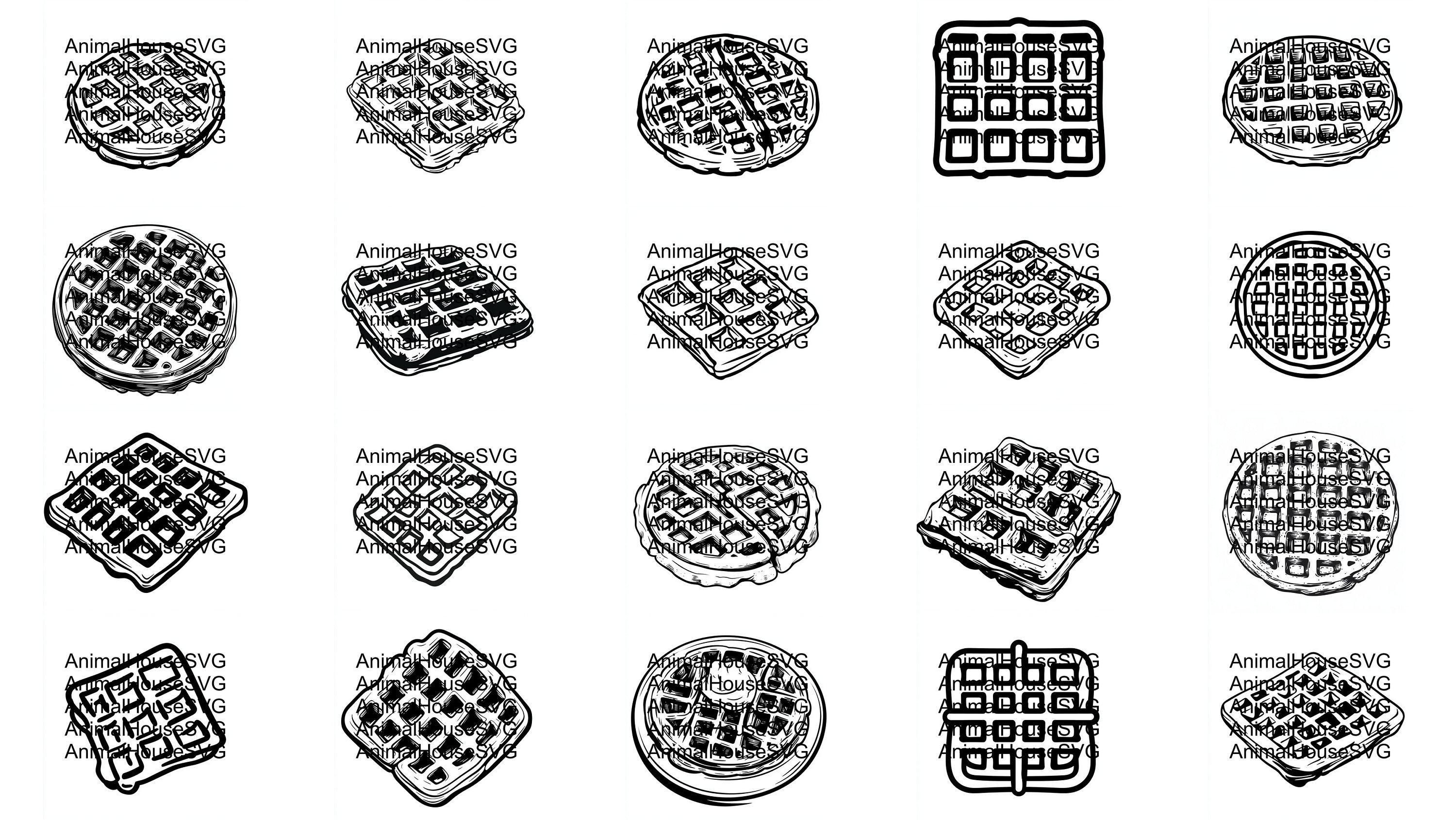 Waffle SVG Bundle: 116 Unique Designs (digital Download) - Etsy