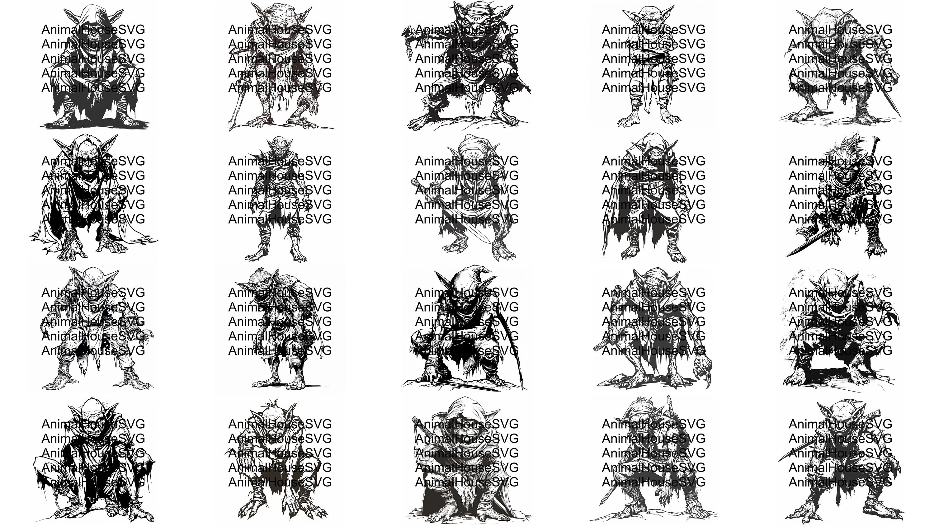 136 Unique Goblin Designs: SVG, JPG, Lasercut, Sublimation (digital ...