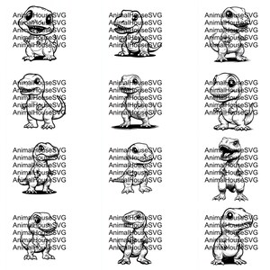 Cute Tyranosaurus Rex SVG Pack 96 Designs. Cute T Rex SVG, Cute ...