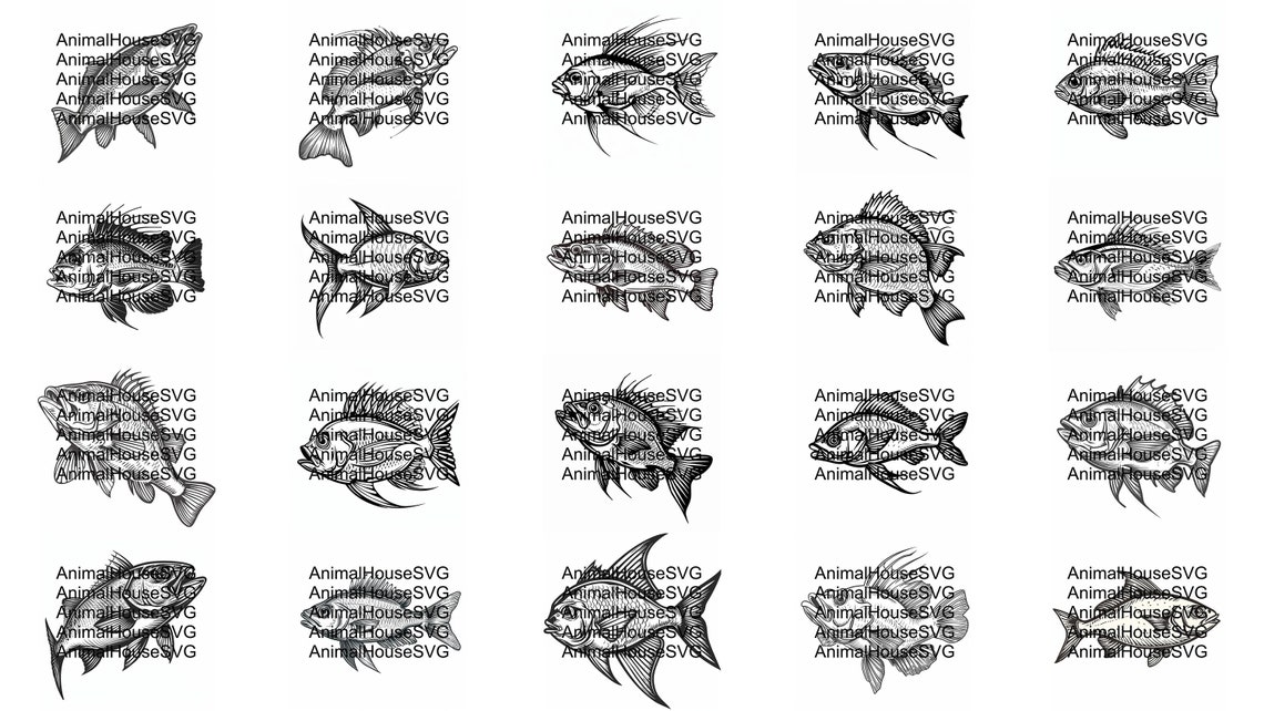 Fish SVG Bundle: 108 Unique Designs for Cricut, CNC (digital Download ...