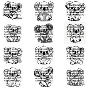 Cute Kaola SVG Pack 100 Designs. Cute Kaola SVG, Cute Kaola PNG, Cricut ...