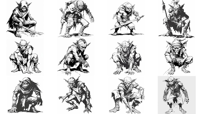 136 Unique Goblin Designs: SVG, JPG, Lasercut, Sublimation (digital ...