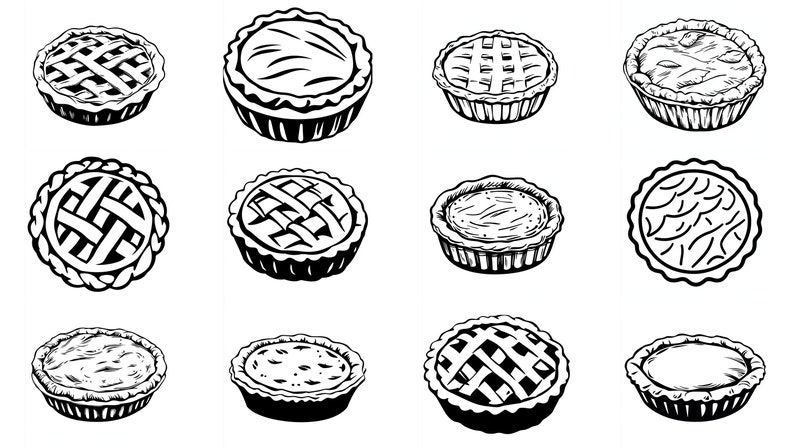 Pie SVG Pack: 220 Unique Designs (digital Download) - Etsy