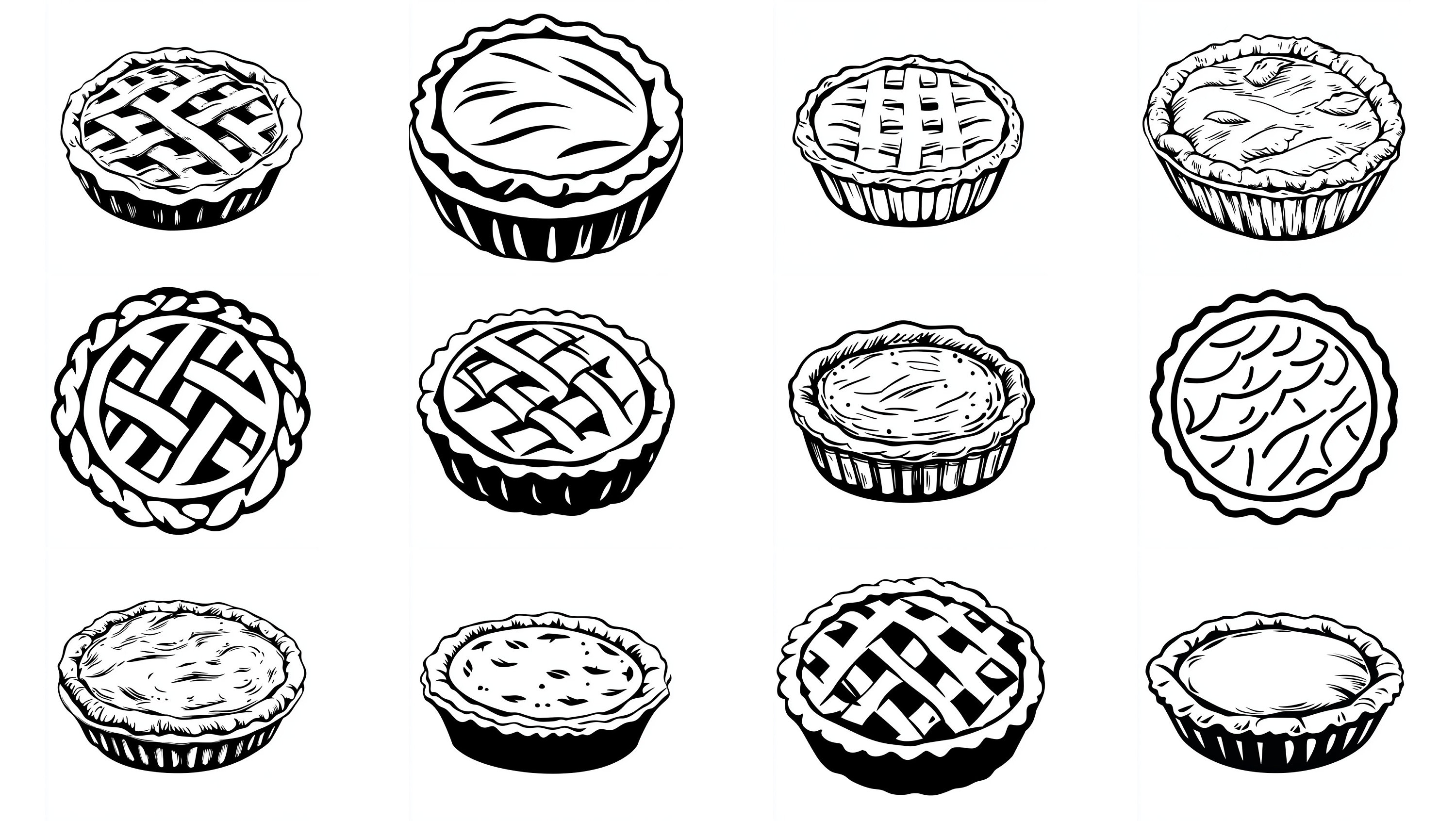 Pie SVG Pack: 220 Unique Designs (digital Download) - Etsy