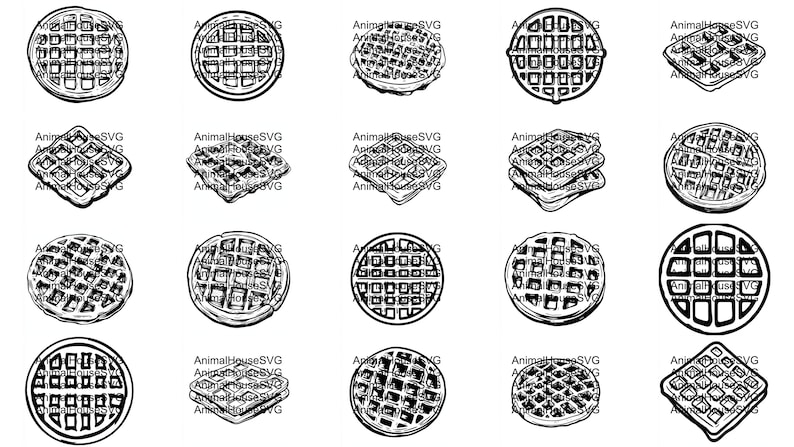 Waffle SVG Bundle: 116 Unique Designs (digital Download) - Etsy