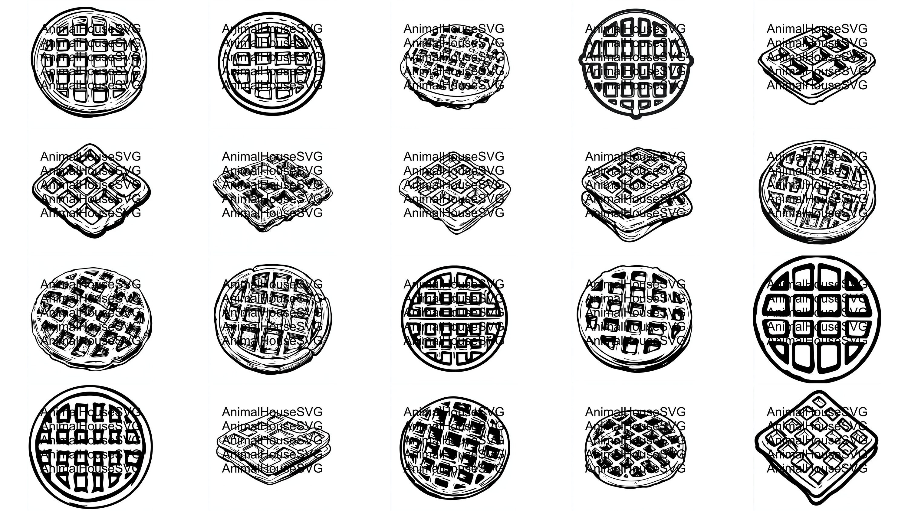 Waffle SVG Bundle: 116 Unique Designs (digital Download) - Etsy