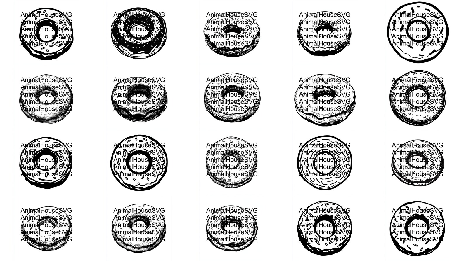 Donut SVG Pack: 212 Unique Designs (digital Download) - Etsy