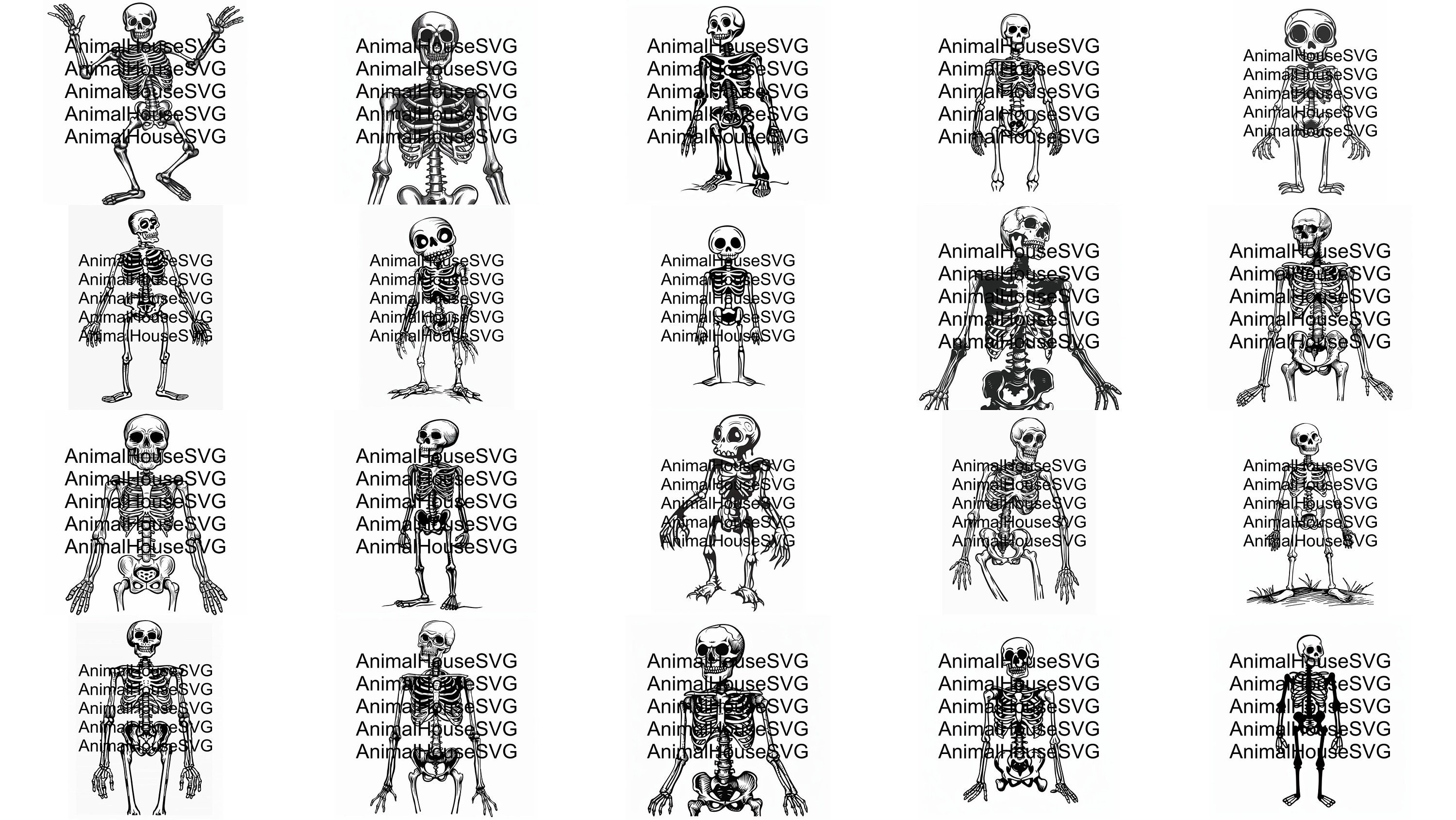 Halloween Skeleton SVG Bundle: 111 Lasercut Designs (digital Download ...