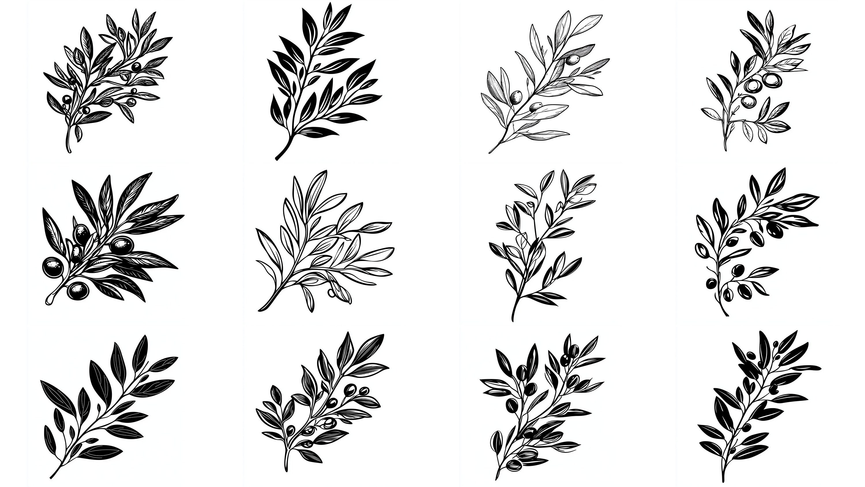 Olive Branch SVG Pack: 112 Laser Cut Designs (digital Download) - Etsy