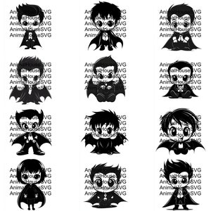 Cute Vampire SVG Pack 113 Designs. Cute Vampire SVG, Cute Vampire PNG ...