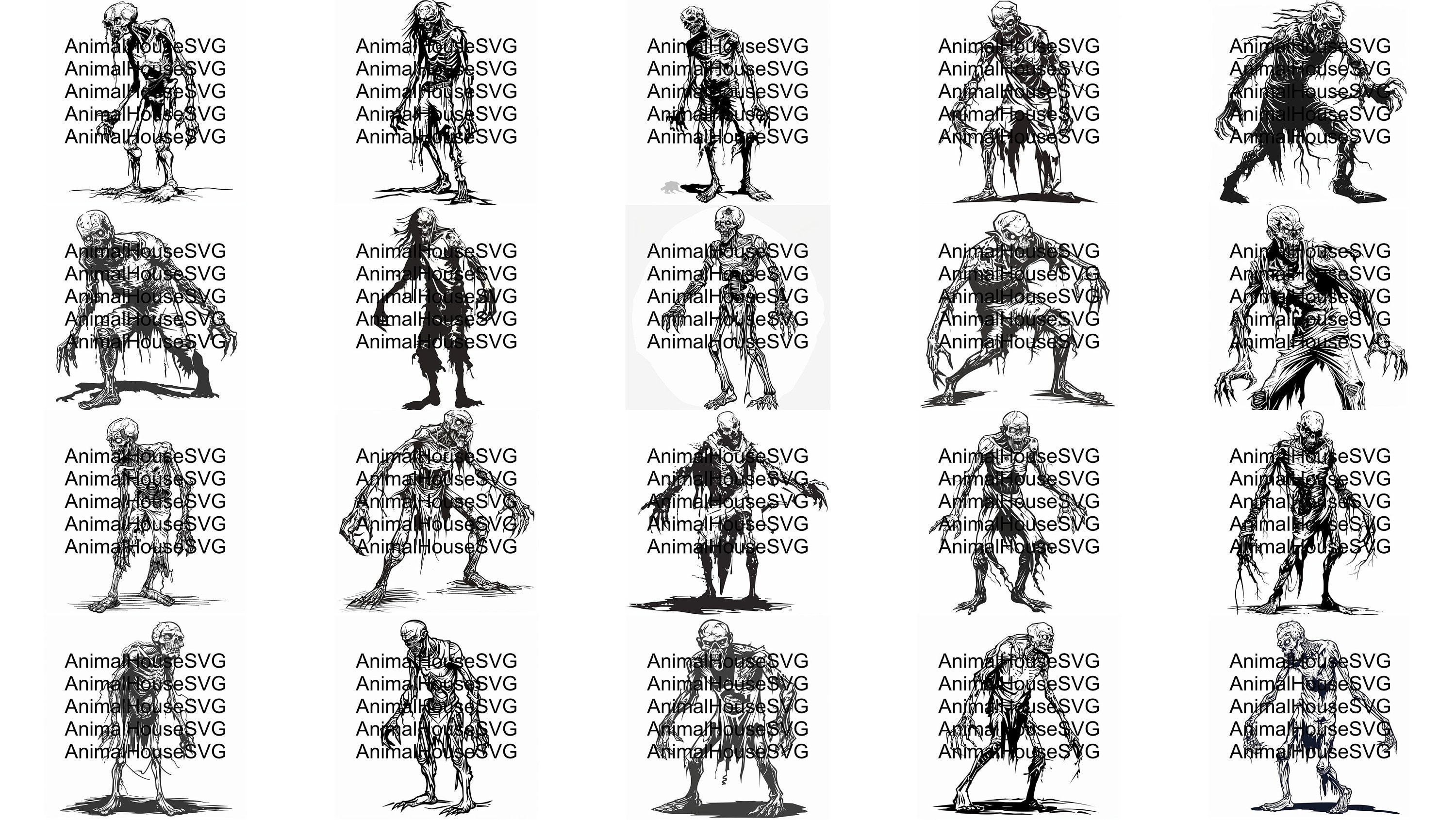 Zombie SVG Pack 120 Unique Designs. Zombie SVG, Zombie JPG, Zombie ...