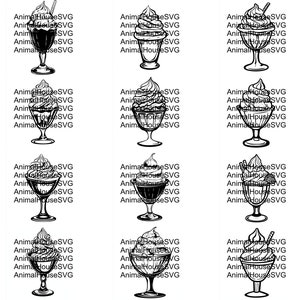 Ice Cream Sundae SVG Pack: 116 Crafting Designs (digital Download) - Etsy