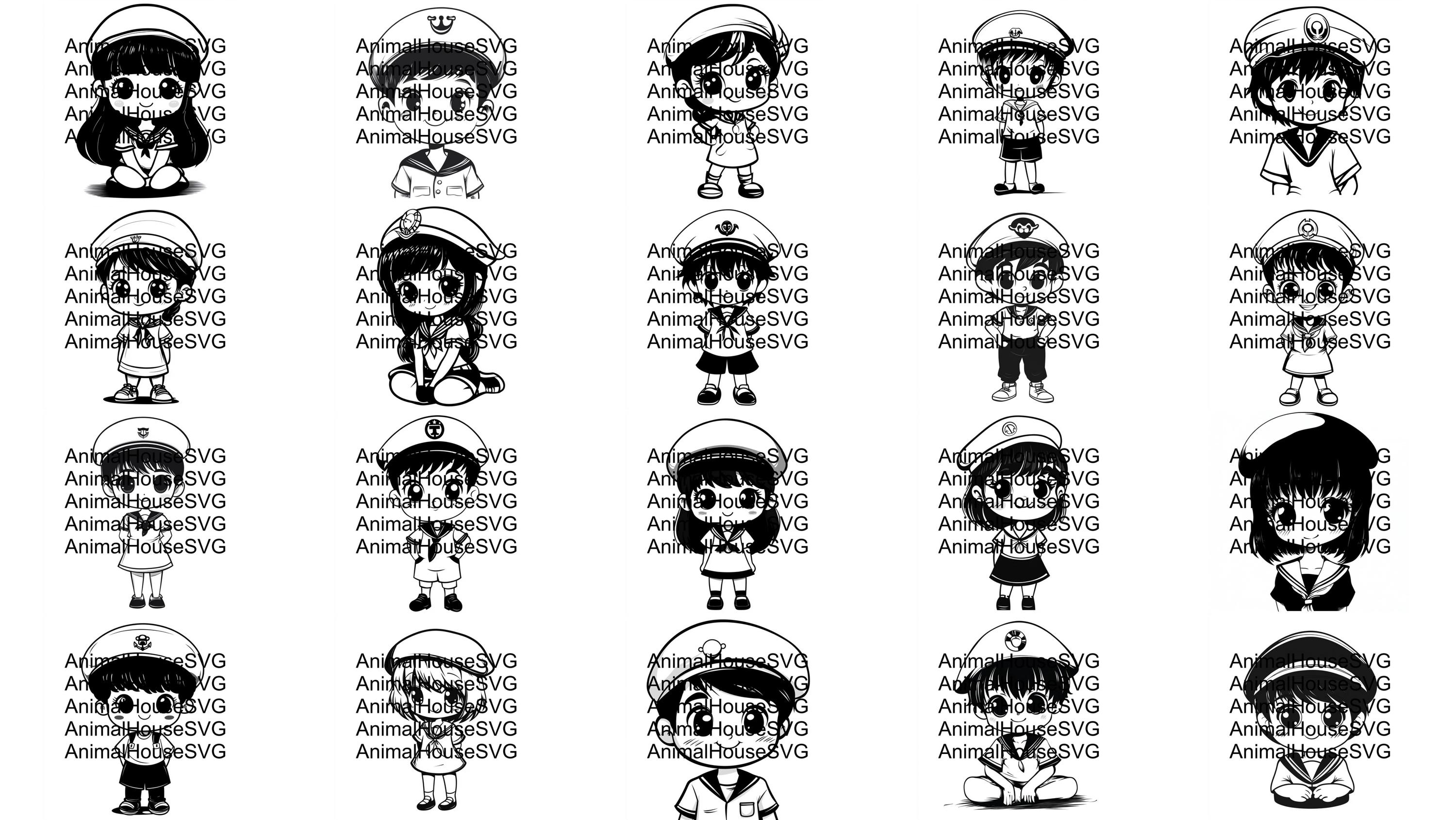 Sailor SVG Pack 112 Designs. Sailor SVG, Sailor PNG, Laser Svg, Sailor ...