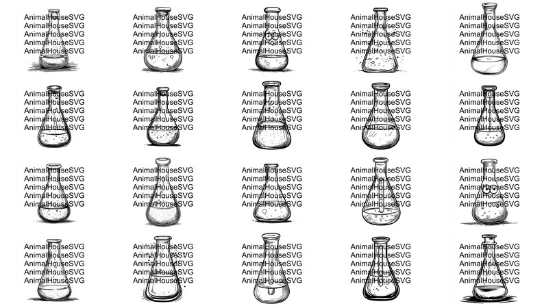 Beaker SVG Pack 128 Designs. Beaker SVG, Beaker PNG, Laser Svg, Beaker ...