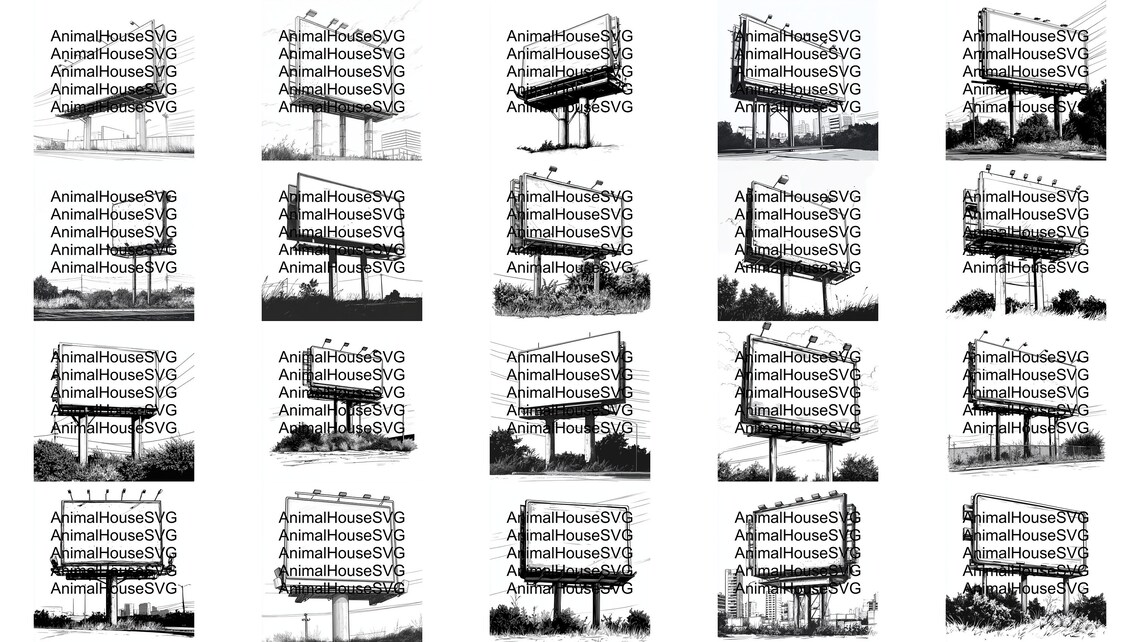 Billboard SVG Pack 100 Designs. Billboard SVG, Billboard PNG, Laser Svg ...