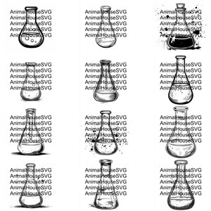 Beaker SVG Pack 128 Designs. Beaker SVG, Beaker PNG, Laser Svg, Beaker ...