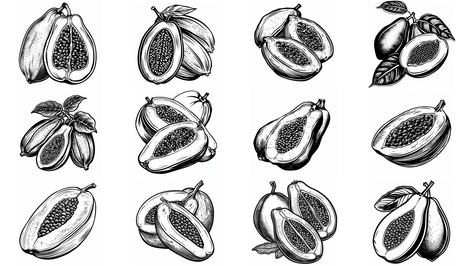 Papaya SVG Pack 136 Designs. Papaya SVG, Papaya, Cricut SVG, Fruit ...