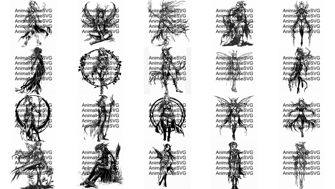 Nymph SVG Pack 48 Unique Designs. Nymph SVG, Nymph JPG, Nymph Lasercut ...