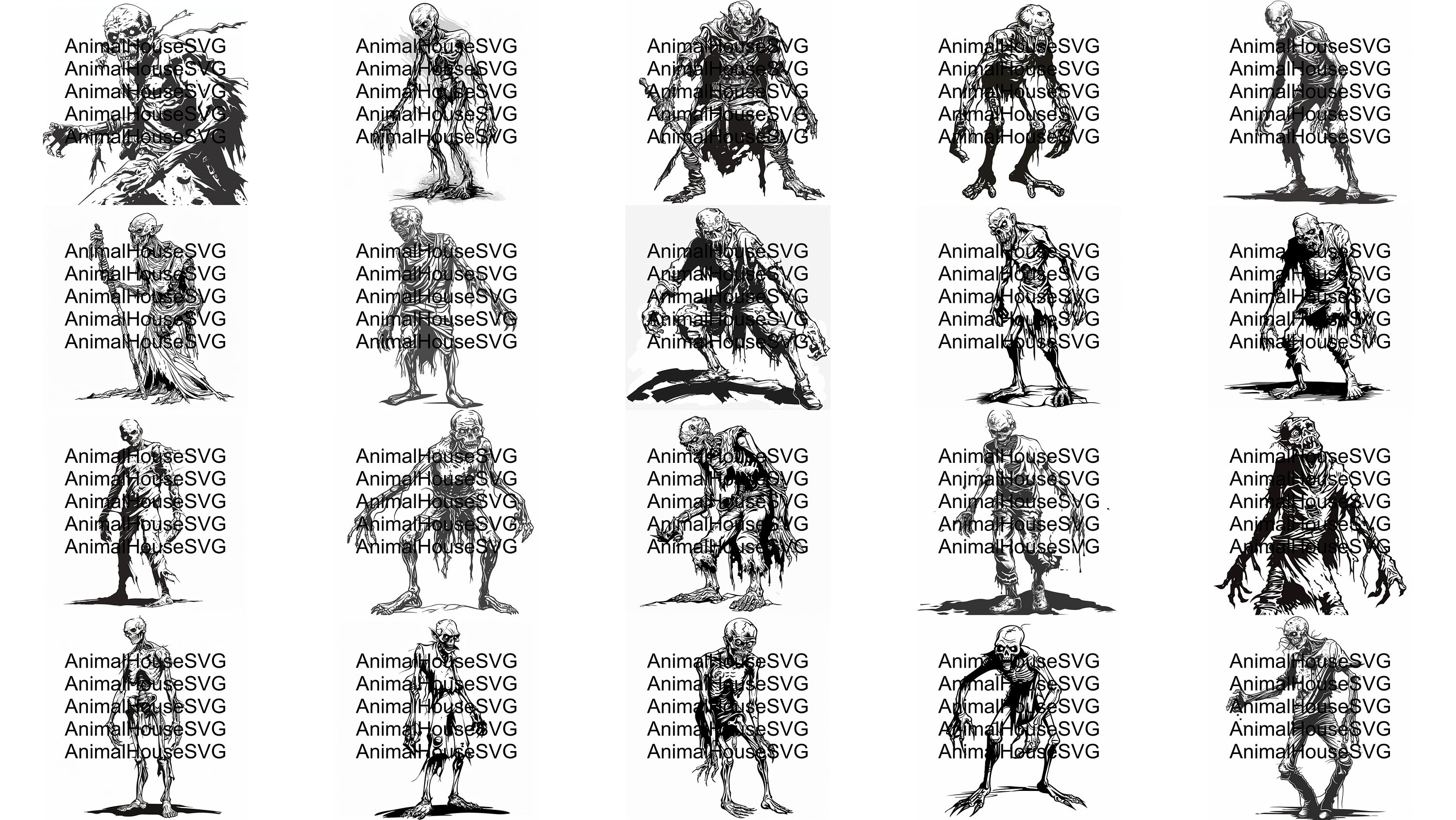 Zombie SVG Pack 120 Unique Designs. Zombie SVG, Zombie JPG, Zombie ...