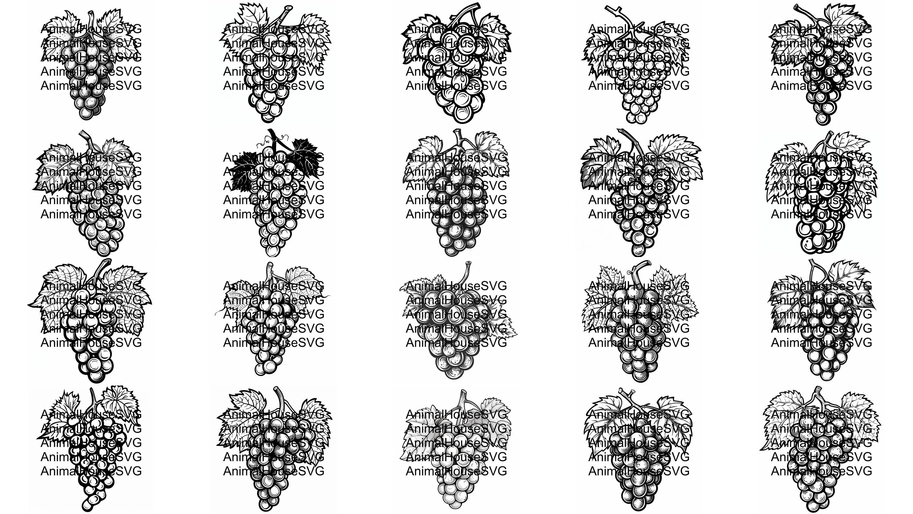 Grape SVG Pack 100 Designs. Grape SVG, Grape, Cricut SVG, Fruit ...