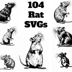 Rat SVG Bundle: 104 Unique Designs for Cricut, CNC (digital Download ...