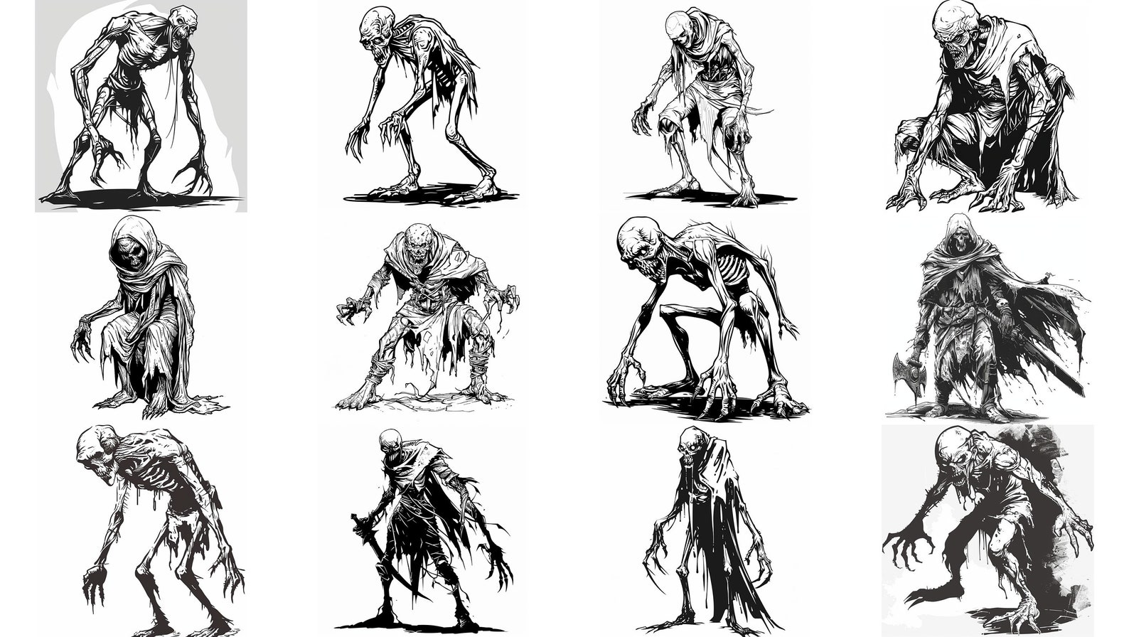 Ghoul SVG Pack: 48 Unique Horror Designs (digital Download) - Etsy
