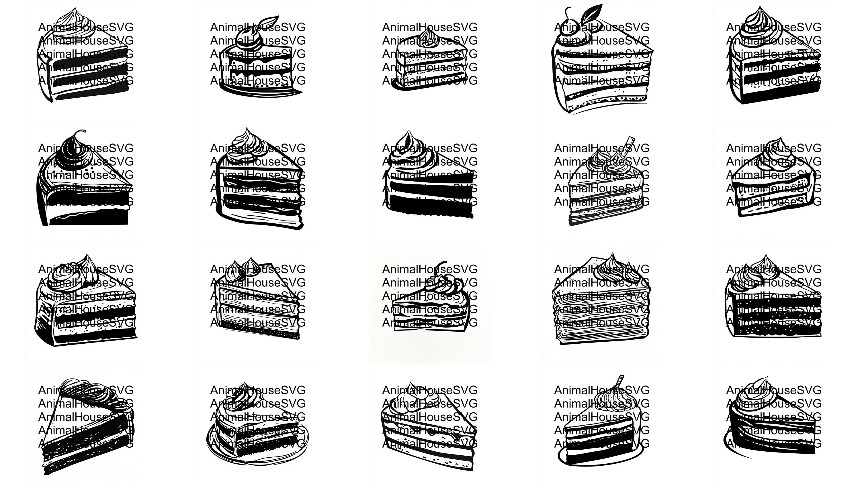 Cake SVG Pack: 216 Unique Designs (digital Download) - Etsy