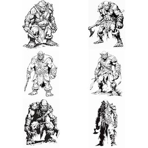 Orc SVG Pack 76 Unique Designs. Orc SVG, Orc JPG, Orc Lasercut, Orc ...