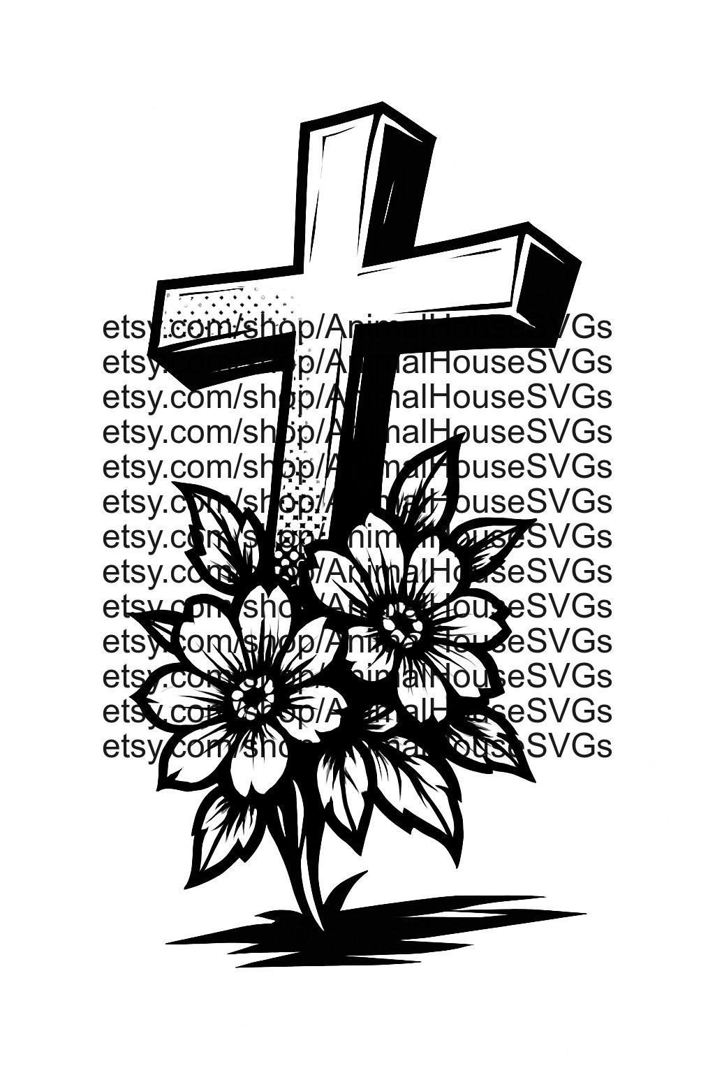 Easter Cross SVG Bundle: Floral Laser Cut Files, Cricut, Glowforge - Etsy