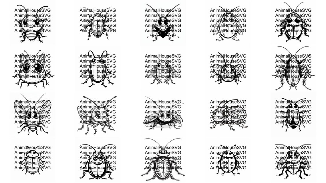 Cute Cockroaches SVG Pack 96 Unique Designs. Cute Cockroaches SVG, Cute ...