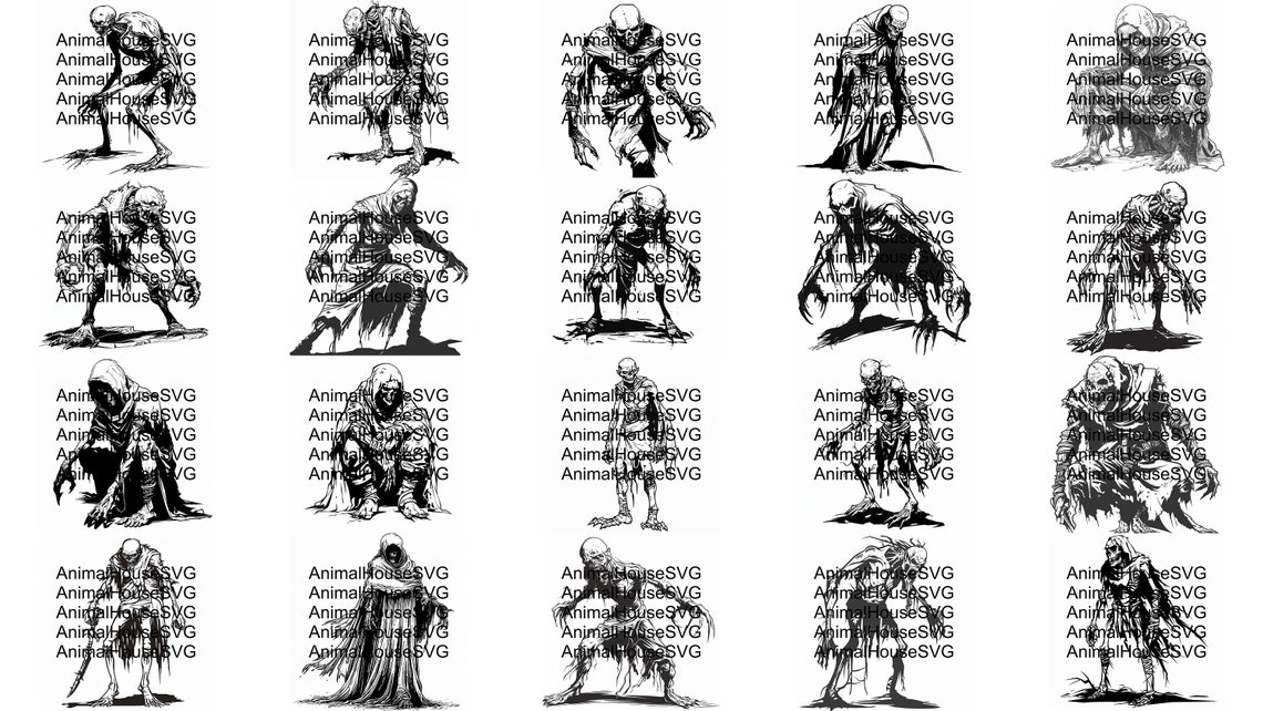 Ghoul SVG Pack: 48 Unique Horror Designs (digital Download) - Etsy