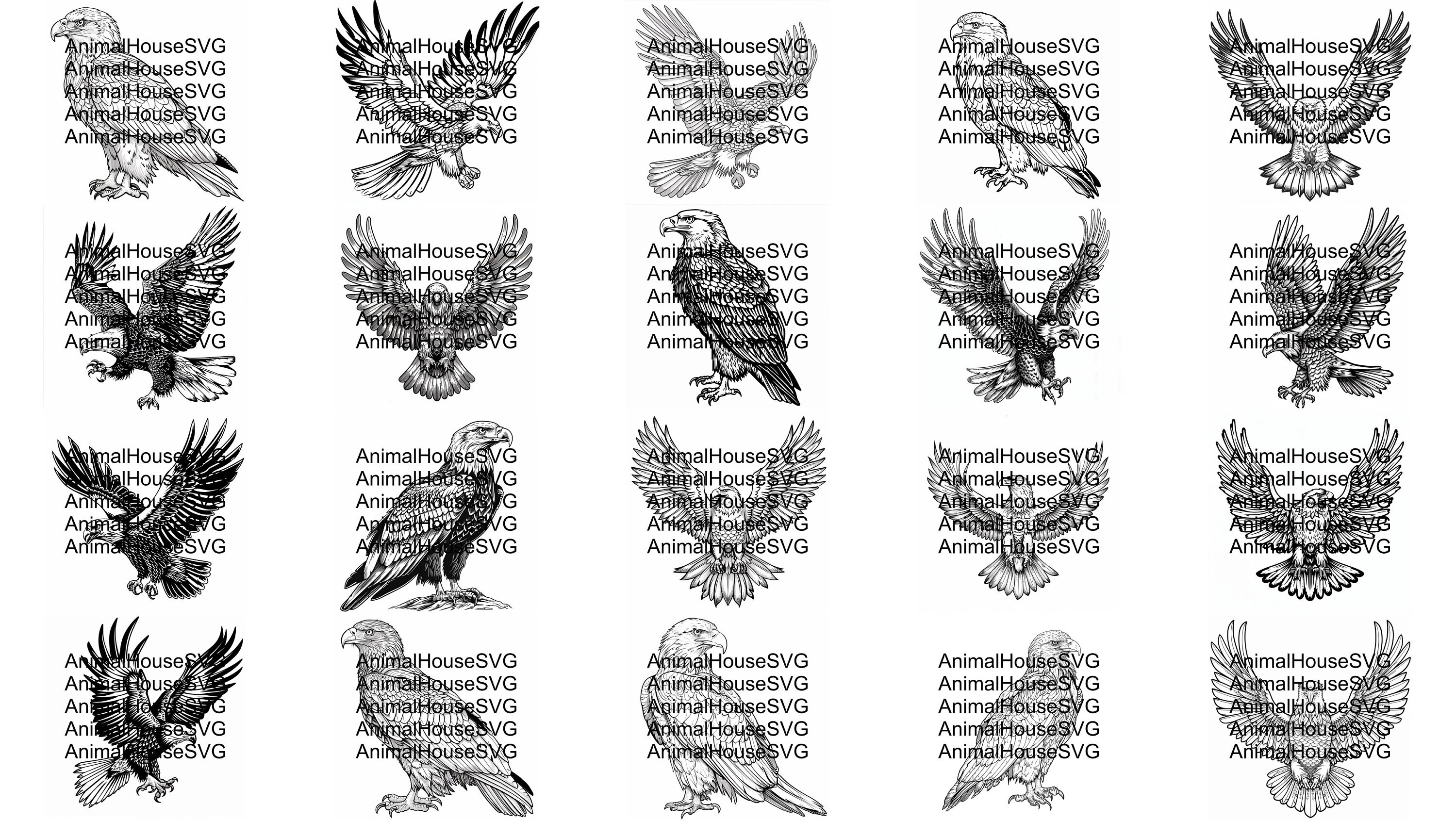 Eagle SVG Pack: 105 Unique Designs (digital Download) - Etsy