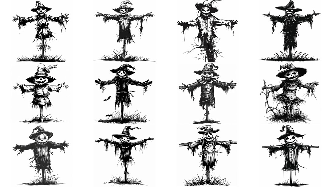 Halloween Scarecrow SVG Pack: 88 Lasercut Designs (digital Download) - Etsy