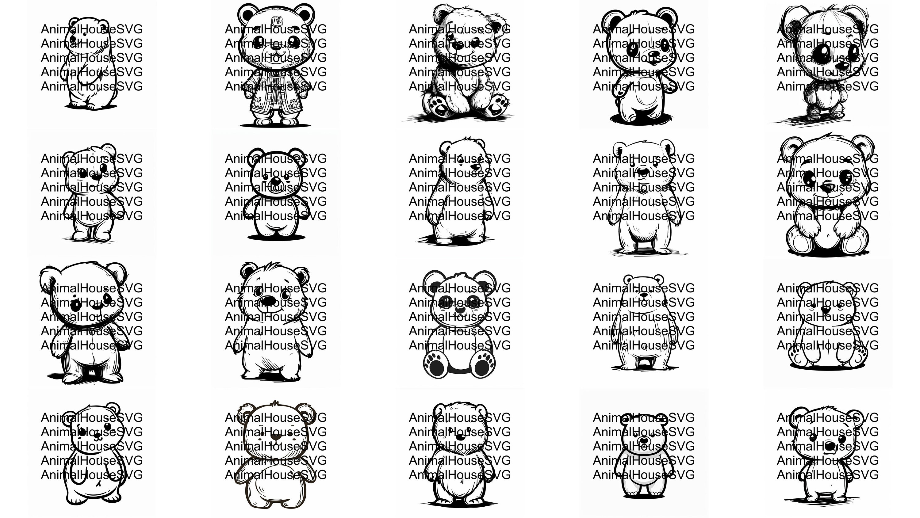 Cute Bears SVG Pack 135 Unique Designs. SVG, JPG,, Cricut Svg, Cnc ...